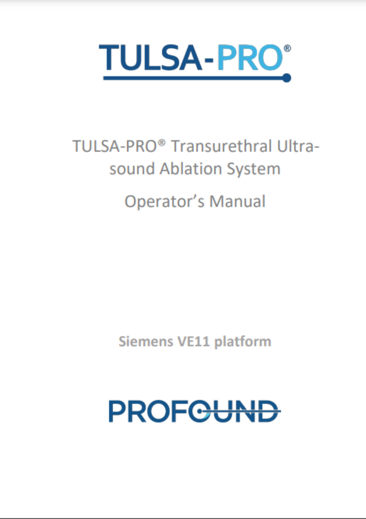 Manuals TULSA Siemens - Profound Medical