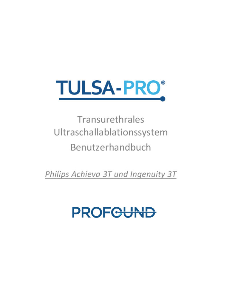 Manuals TULSA Philips - Profound Medical