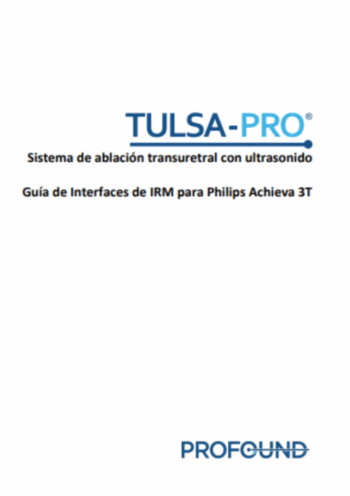 Manuals TULSA Philips - Profound Medical