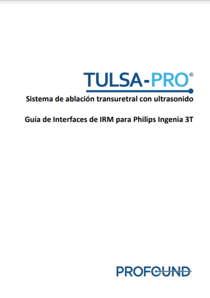 Manuals TULSA Philips - Profound Medical