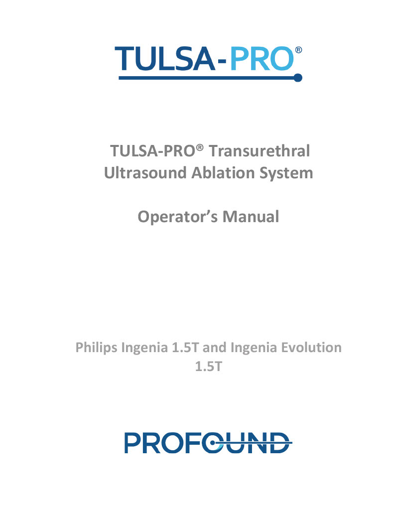 Manuals TULSA Philips | Profound Medical